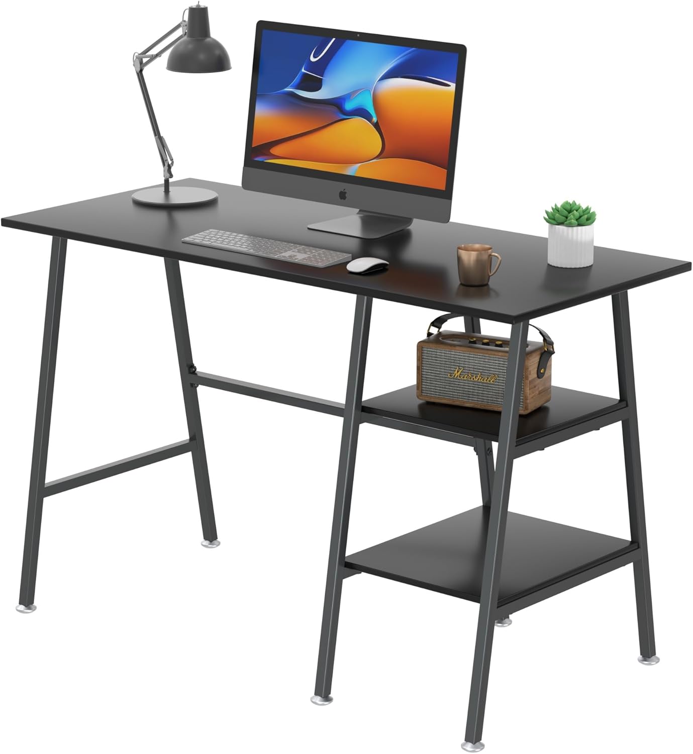 Amazon.com: VECELO 43 Inch Computer Desks Home Office, Writing Desk ...