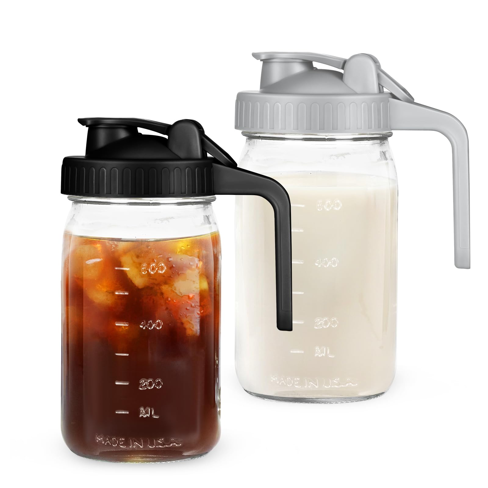 Amazon.com: Breast Milk Pitcher Mason Jar - 2Pack Easy Pouring 32oz ...