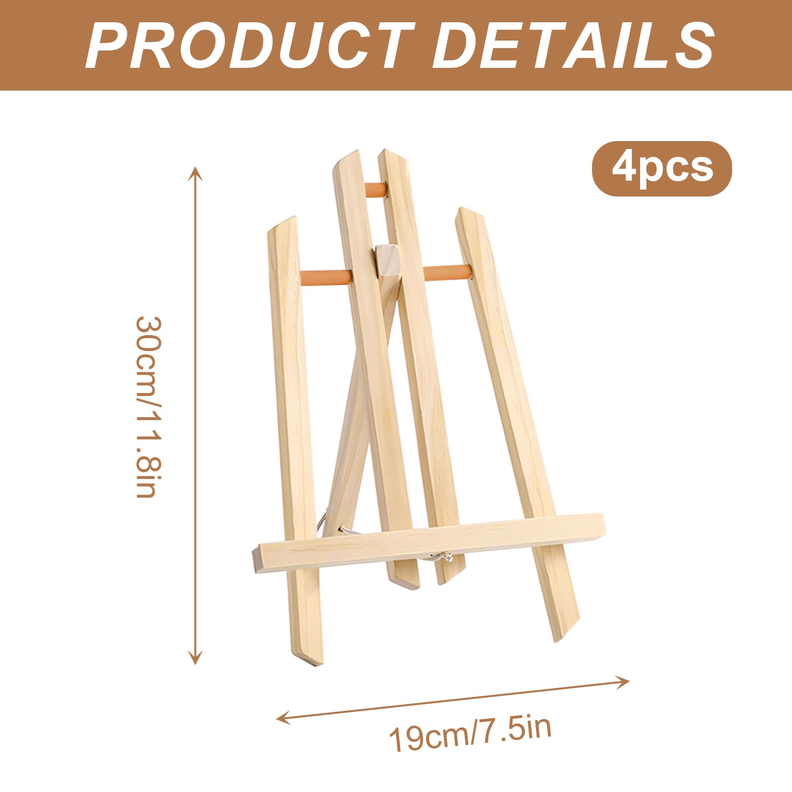 Omevett 4 Pack Mini Easel Stand for Painting Wooden Easel 30cm Table ...
