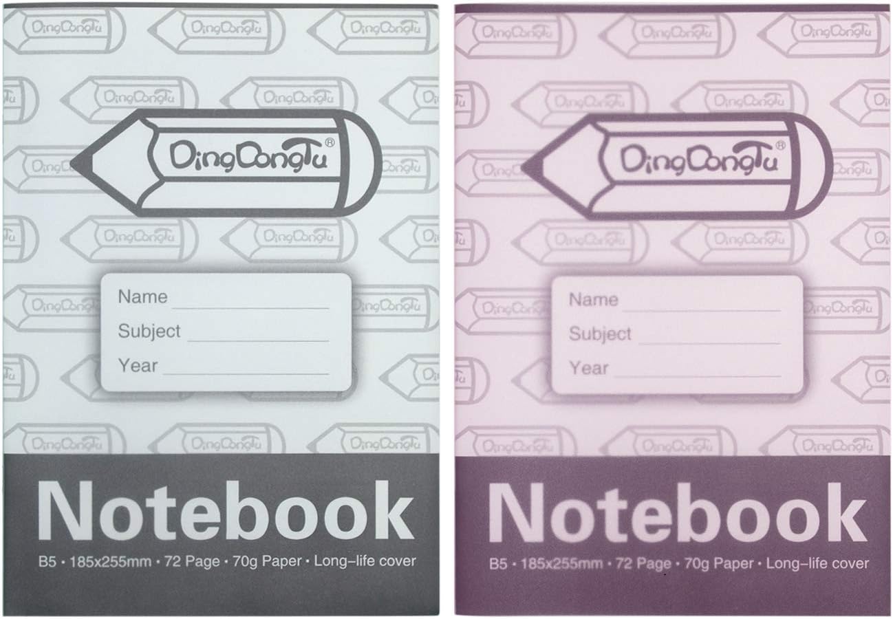 Amazon.com : KINGSEVEN 2 Pack Plastic Cover Notebook Journal Diary ...