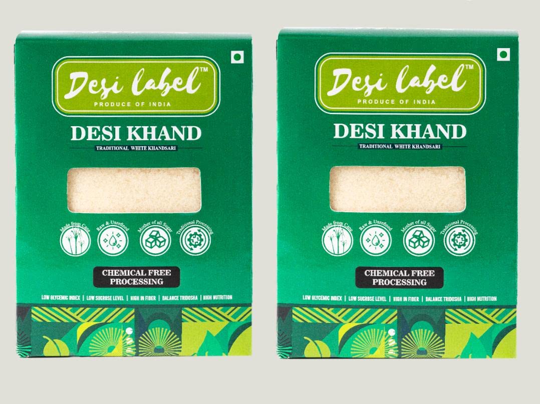 Desi label Desi Khand Natural Sugar Sulphur Free Khandsari | Raw Sugar ...