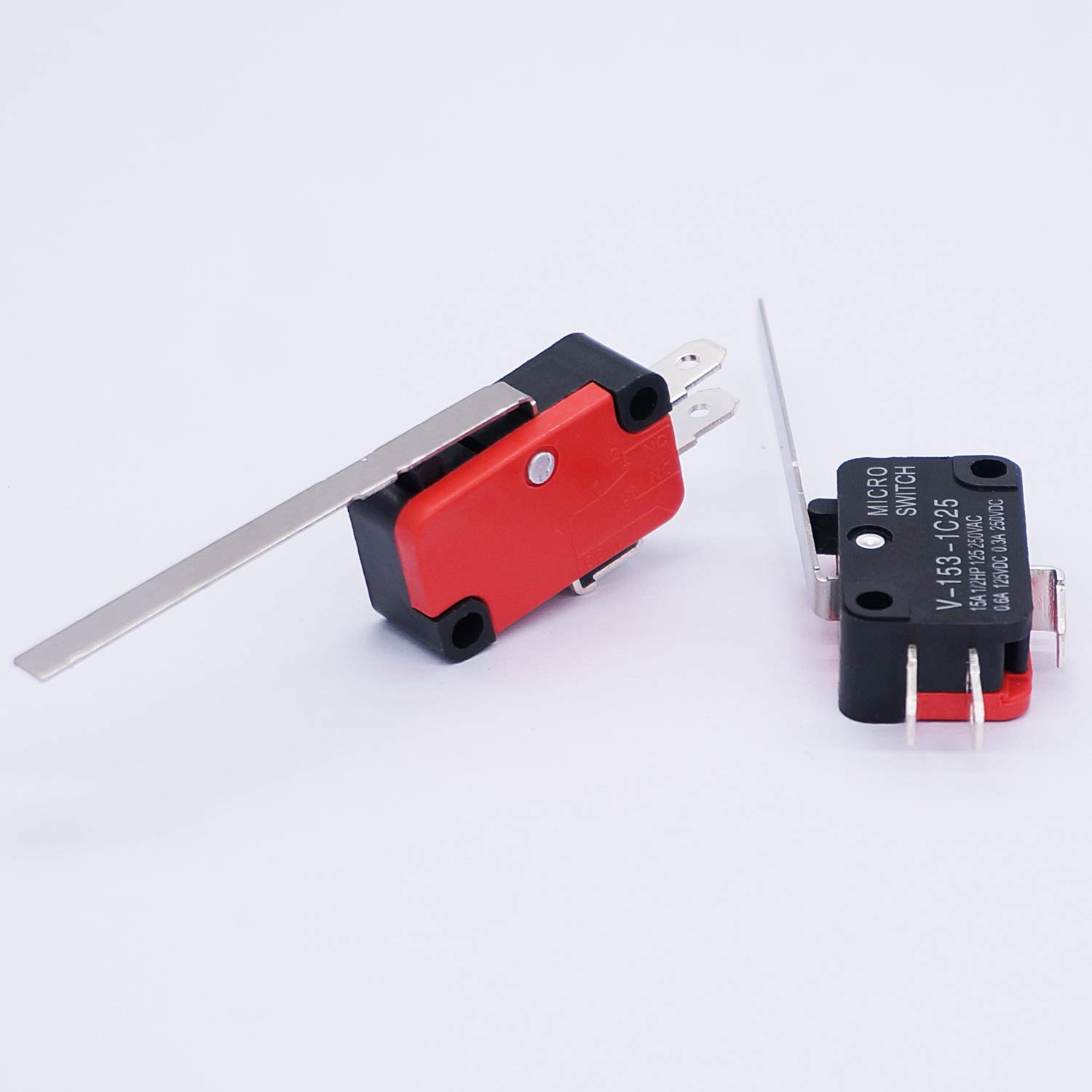 Snapklik.com : 6Pcs Micro Limit Switch Long Straight Hinge Lever Arm ...