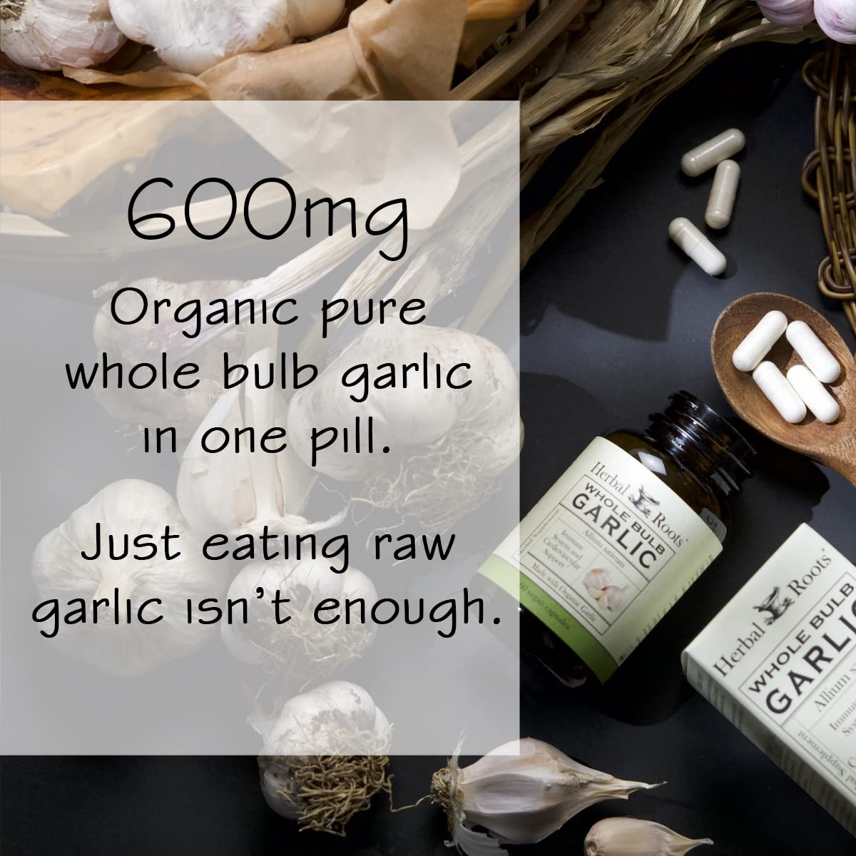 Snapklik.com : Herbal Roots Organic Whole Bulb Garlic Pills