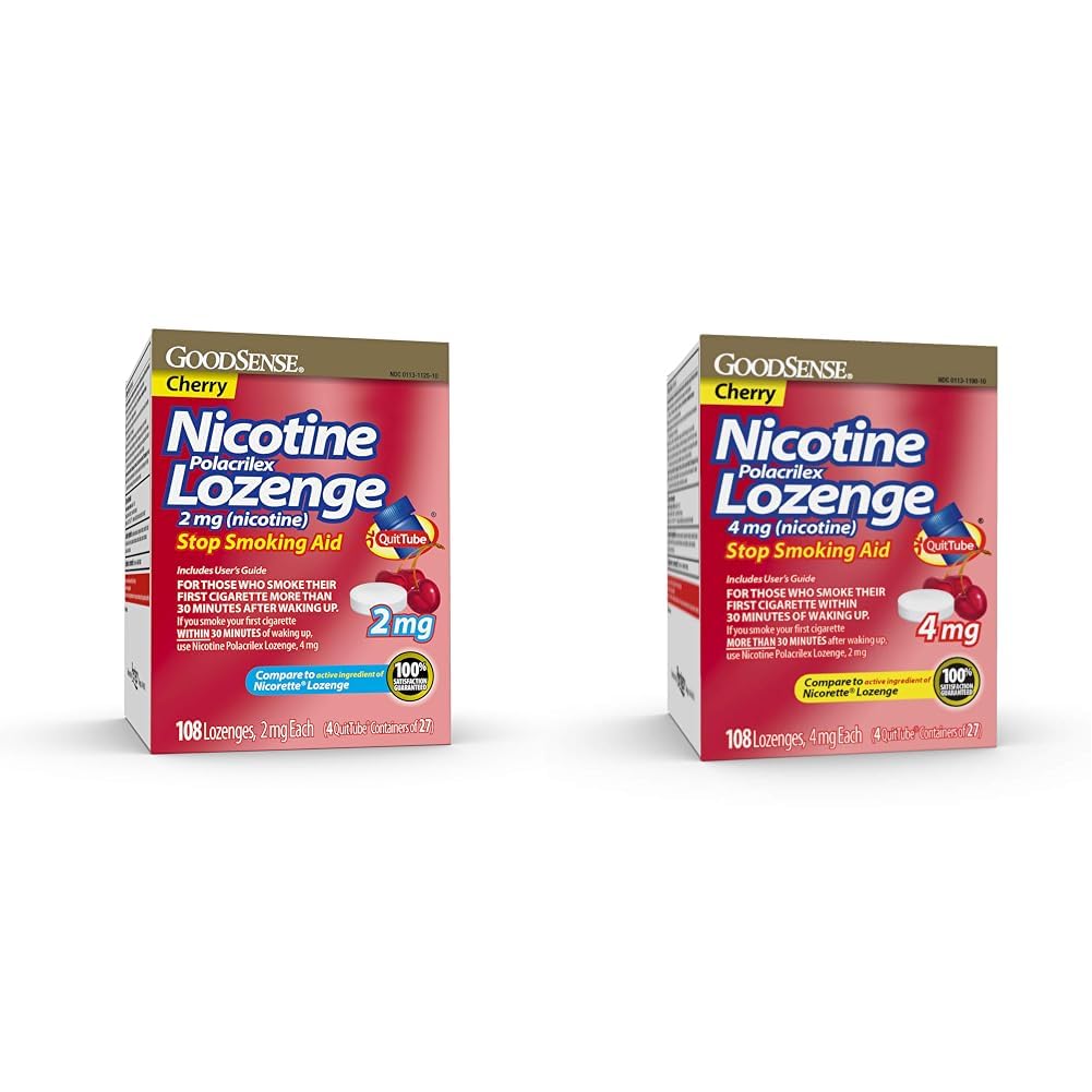 Amazon.com: GoodSense Nicotine Polacrilex Lozenge, Cherry Flavor, 2 mg ...