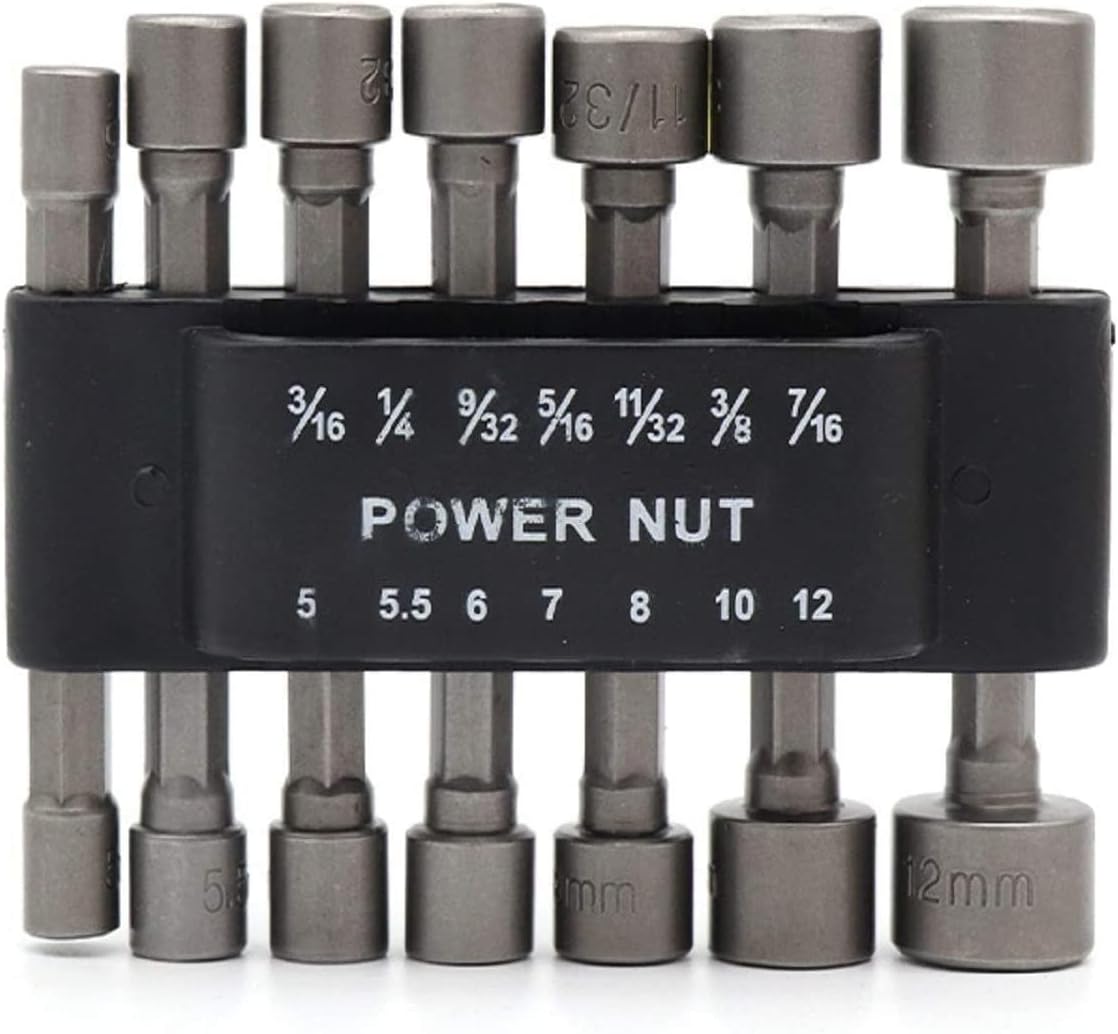 14Pcs Power Nut Driver Drill Bit Set, 1/4” Hex Socket Adapter Bolt ...