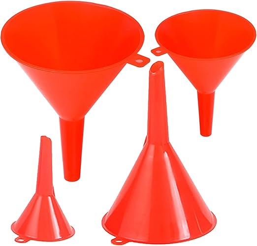 Plastic Funnel Set For Filling Bottles Jars Containers And Cans Wide ...