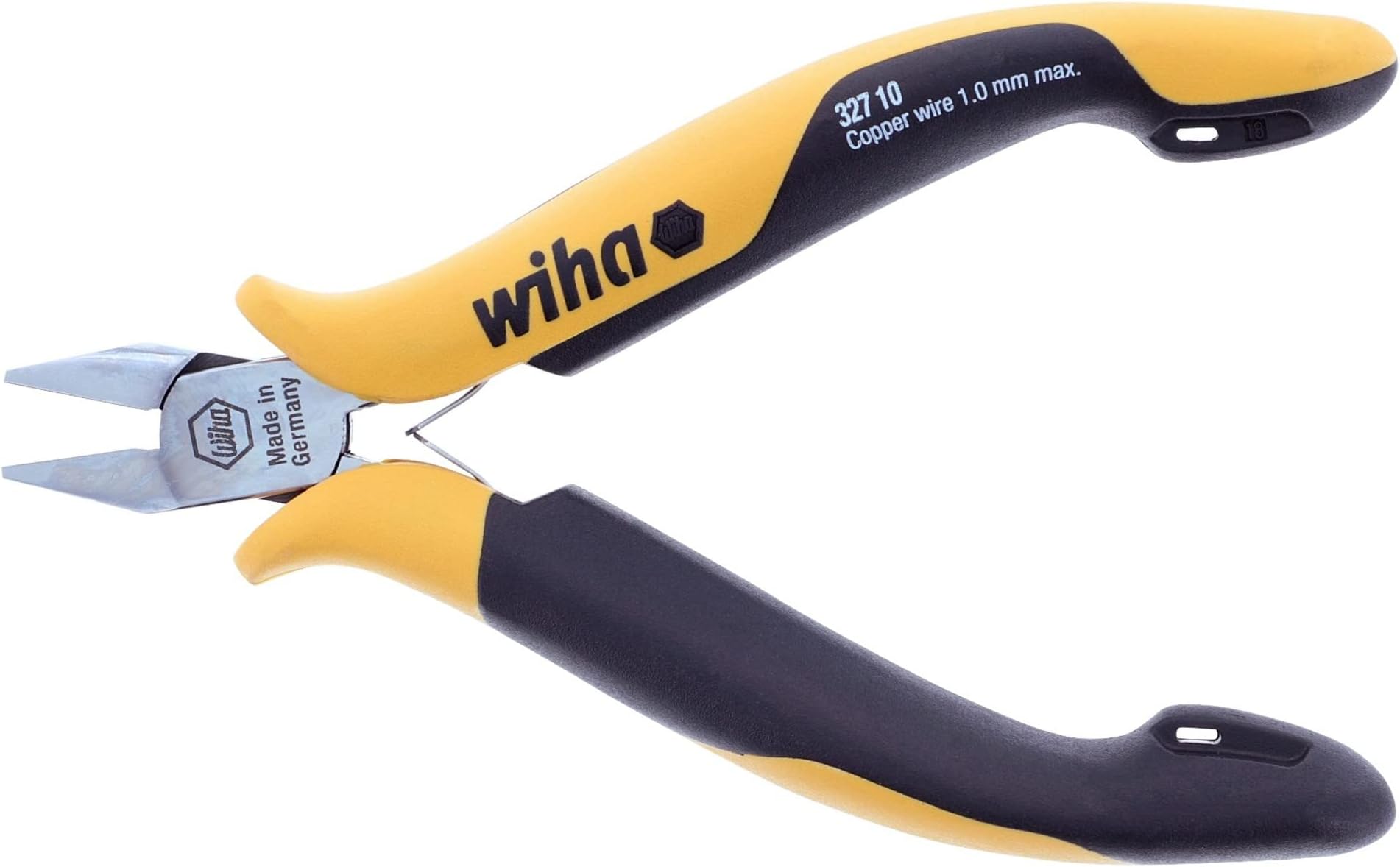 Wiha 32710 Precision Cutters, ESD Safe, Wide Tapered Head, Full Flush ...