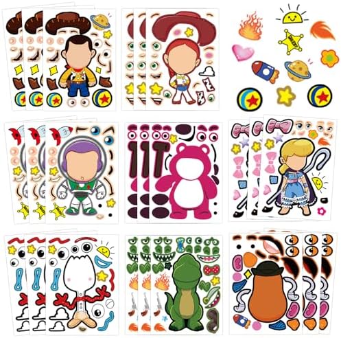 Amazon.com: Toy Inspired Make a face Stickers,Make You Own Stickers DIY ...