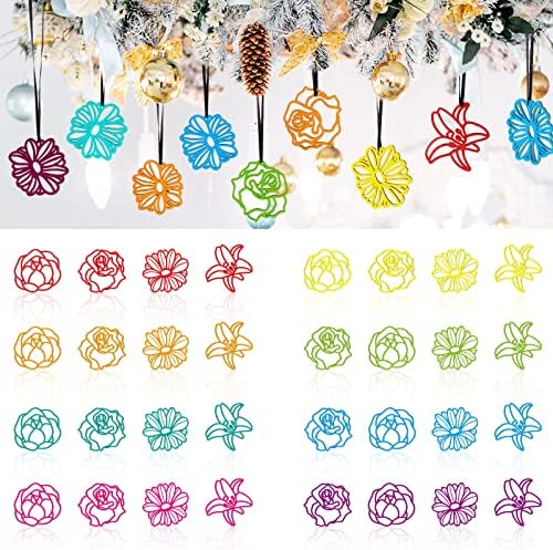 Amazon.com: 36Pcs Spring Ornaments for Tree Wood Butterfly Peony ...