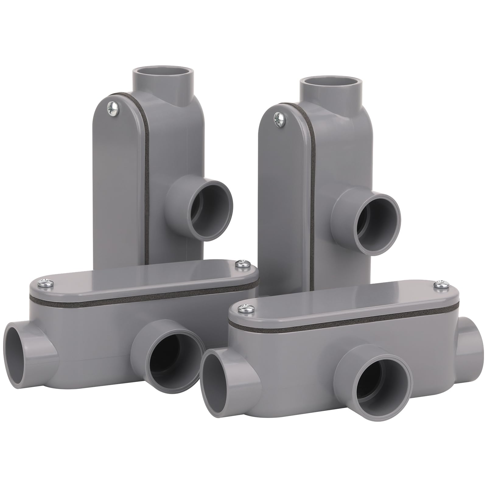 Snapklik.com : CKVIHAV 4Pack 3/4 Inch Rigid PVC Conduit Body Type T ...