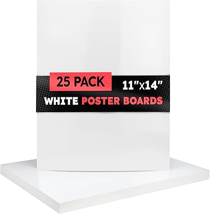 Amazon.com: Hygloss Medium Poster Board 11x14 - 25 Poster Boards Bulk ...