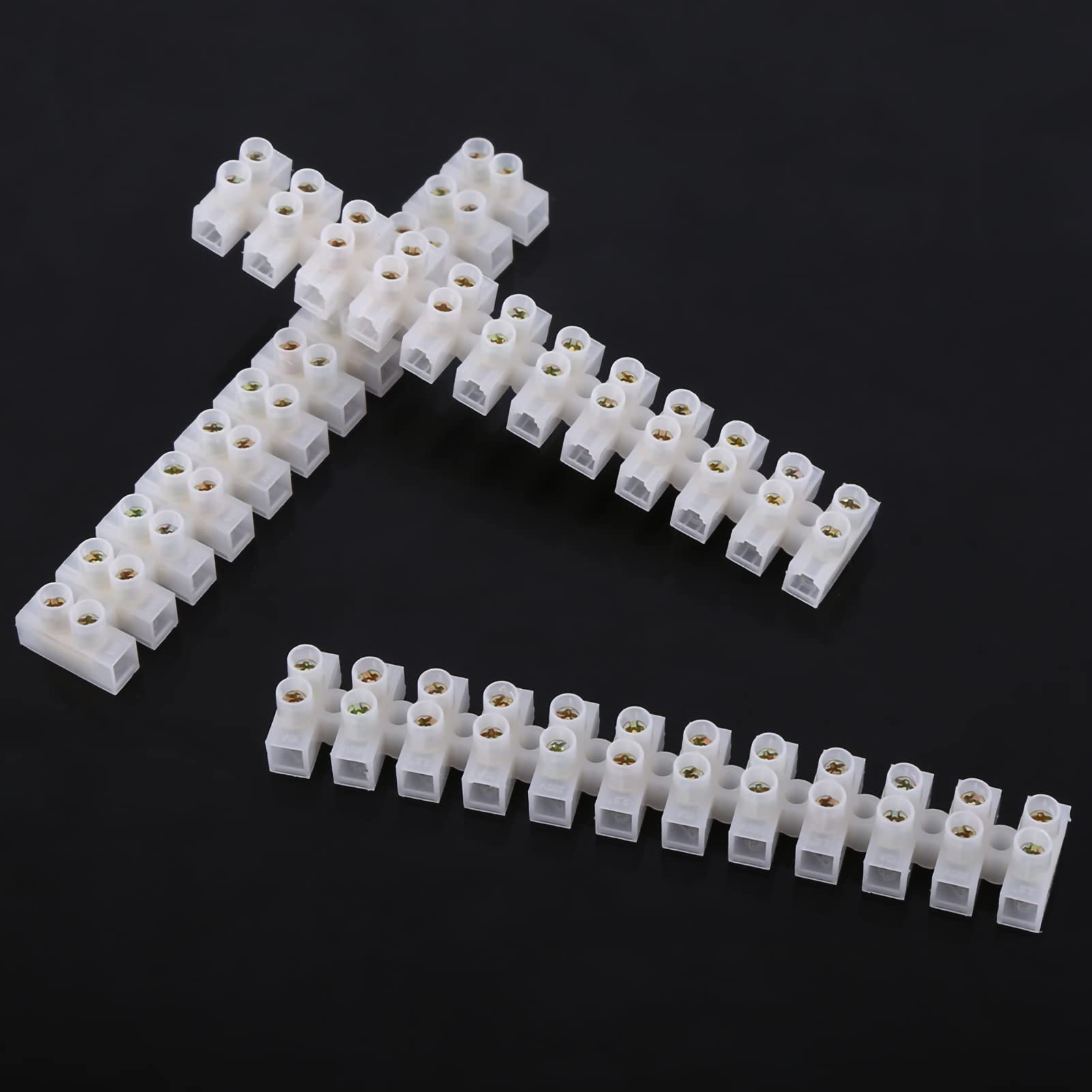 Snapklik.com : 10 Pcs 360V 10A Screw Terminal, Copper Electric Barrier ...