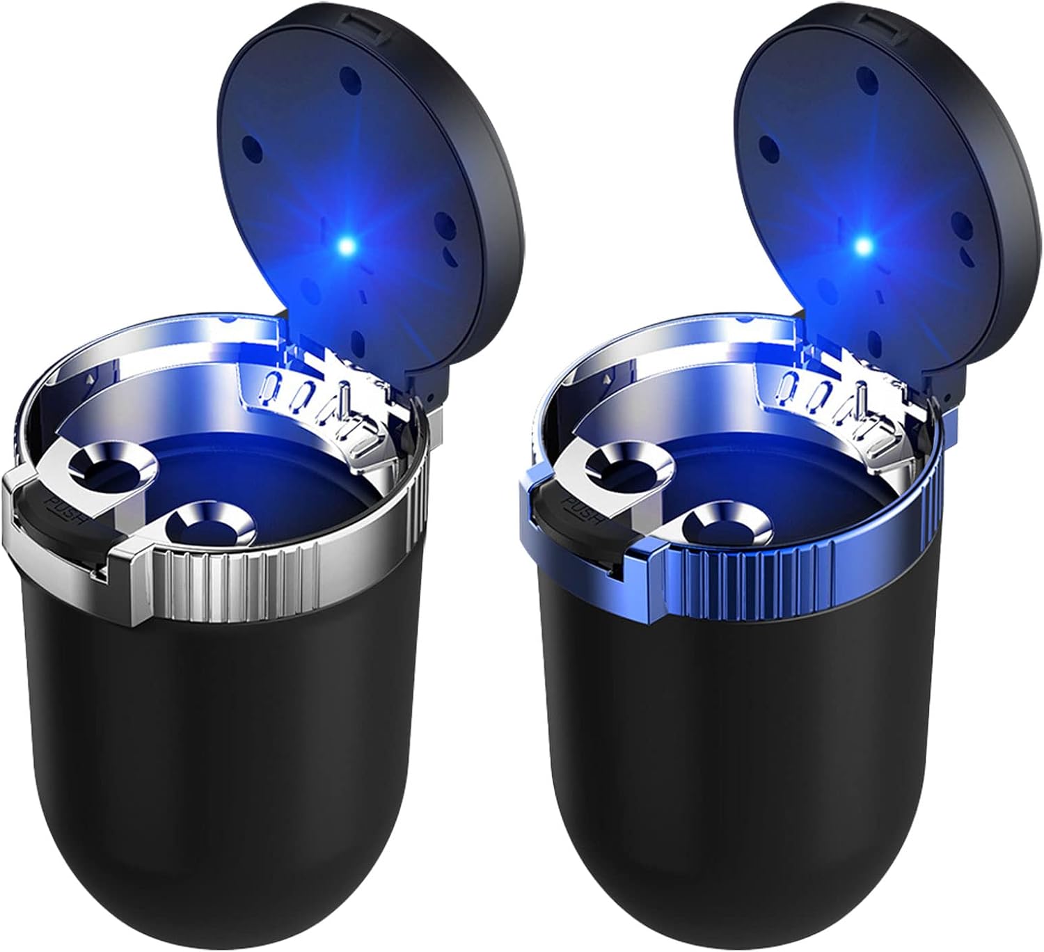 Amazon.com: Car Ashtray with Lid Smell Proof: 2 Pack Portable Ashtray ...