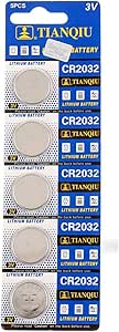 Tianqiu CR2032 Batería (CR2032/ DL2032/ E-CR2032/ SB-T51/ LF1/ 2V) Litio 3V (1 Paquete de 5 ...