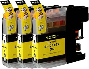 Amazon.co.jp: brother LC115Y(3本) 【大容量イエロー/3本セット】 Hyper互換インクカートリッジ 【nasia+製】 (最新型ICチップ/残量検知/製品 付き ...
