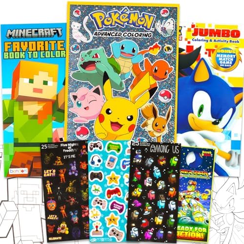 Amazon.com: Ultimate Video Game Coloring and Activity Book Set - Bundle ...