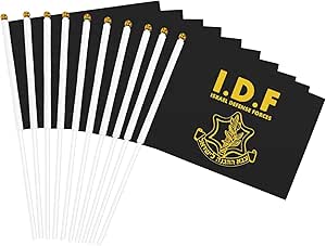 Amazon.com : IDF Israel Defense Forces Flag Small Mini Hand Held Flags ...