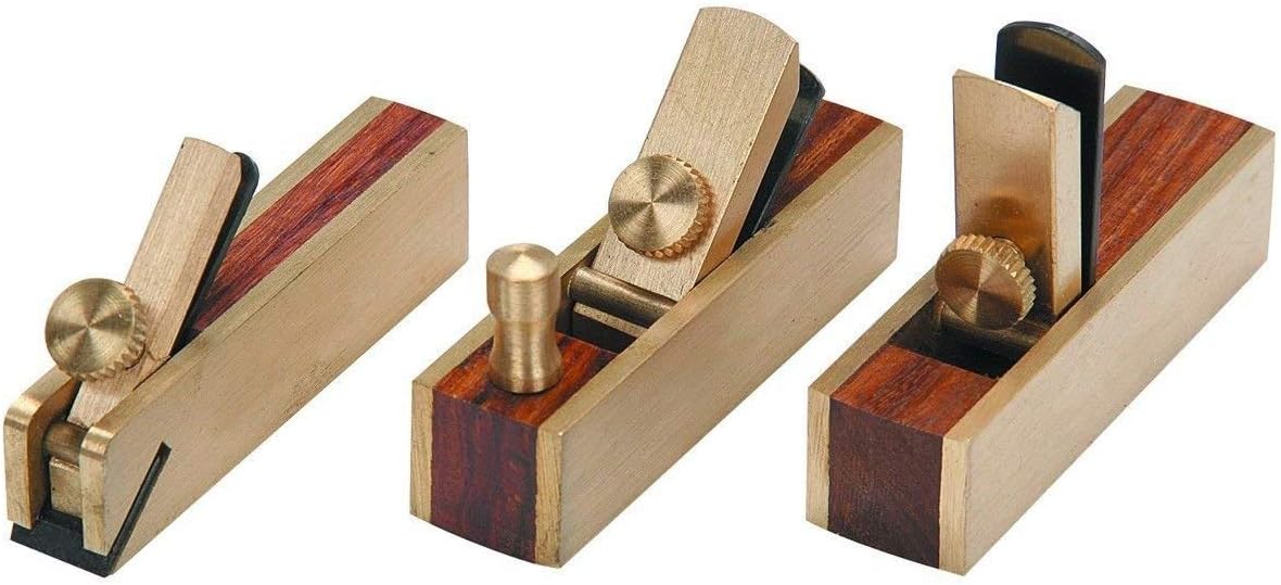 Amazon.com: Mini Brass Plane Set 3 Pcs Bullnose I Scraper I Block ...