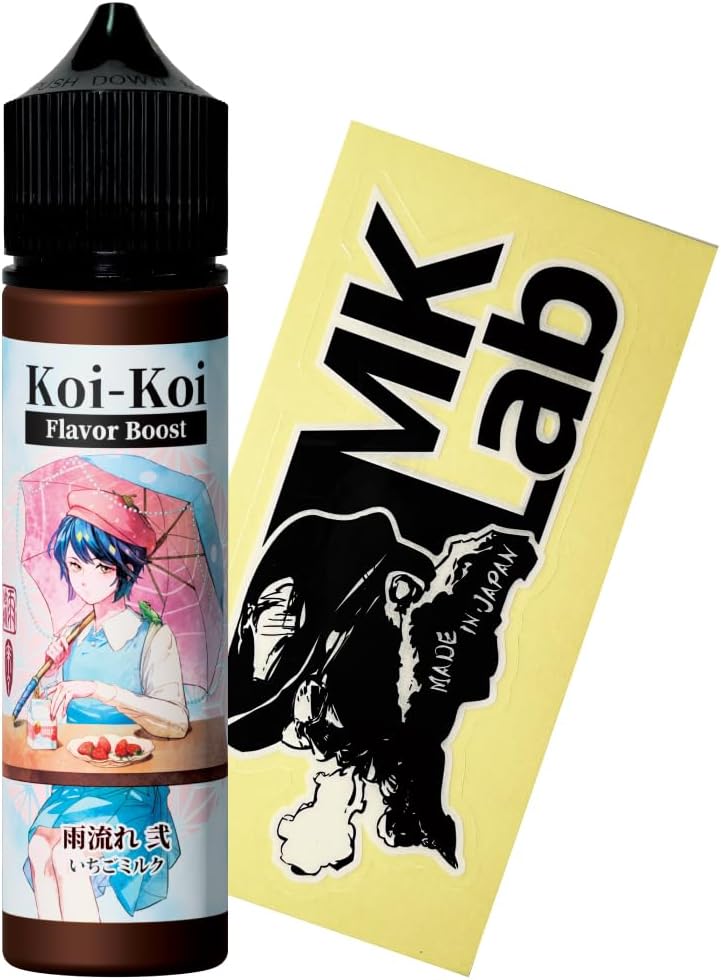 Amazon | 【MKLab】濃い こいこい 雨流れ 弐 いちごミルク オリジナルステッカー付き Koi-Koi Flavor Boost Rainy Draw Ⅱ 60ml オリジナル ...