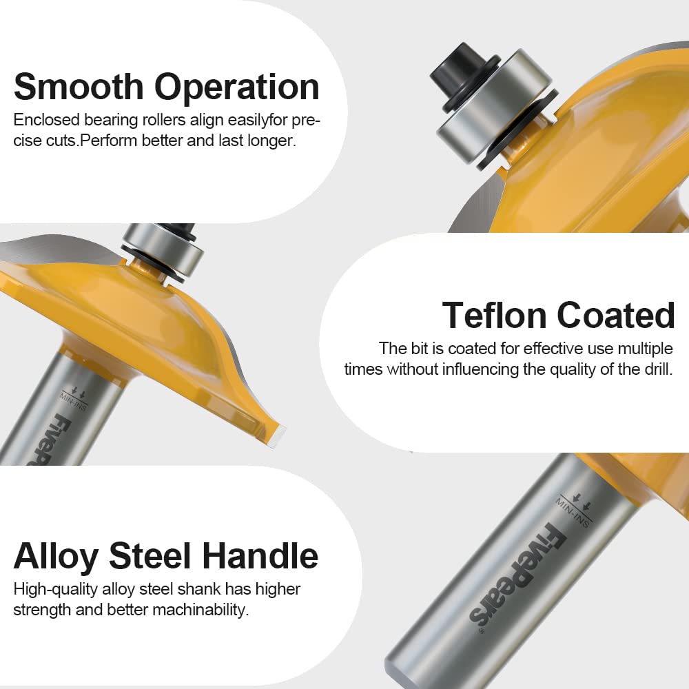Snapklik.com : Fivepears Ogee Raised Panel Router Bit 1/2 Inch Shank ...
