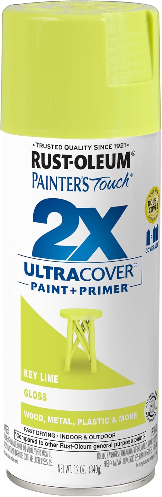 Rust-Oleum 249104 Painter's Touch 2X Ultra Cover Spray Paint, 12 oz ...