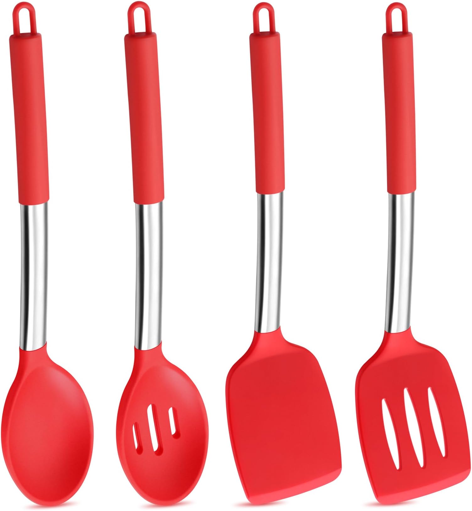 Amazon.com: P&P CHEF Red Cooking Utensils Kitchen Utensil Set of 4 ...