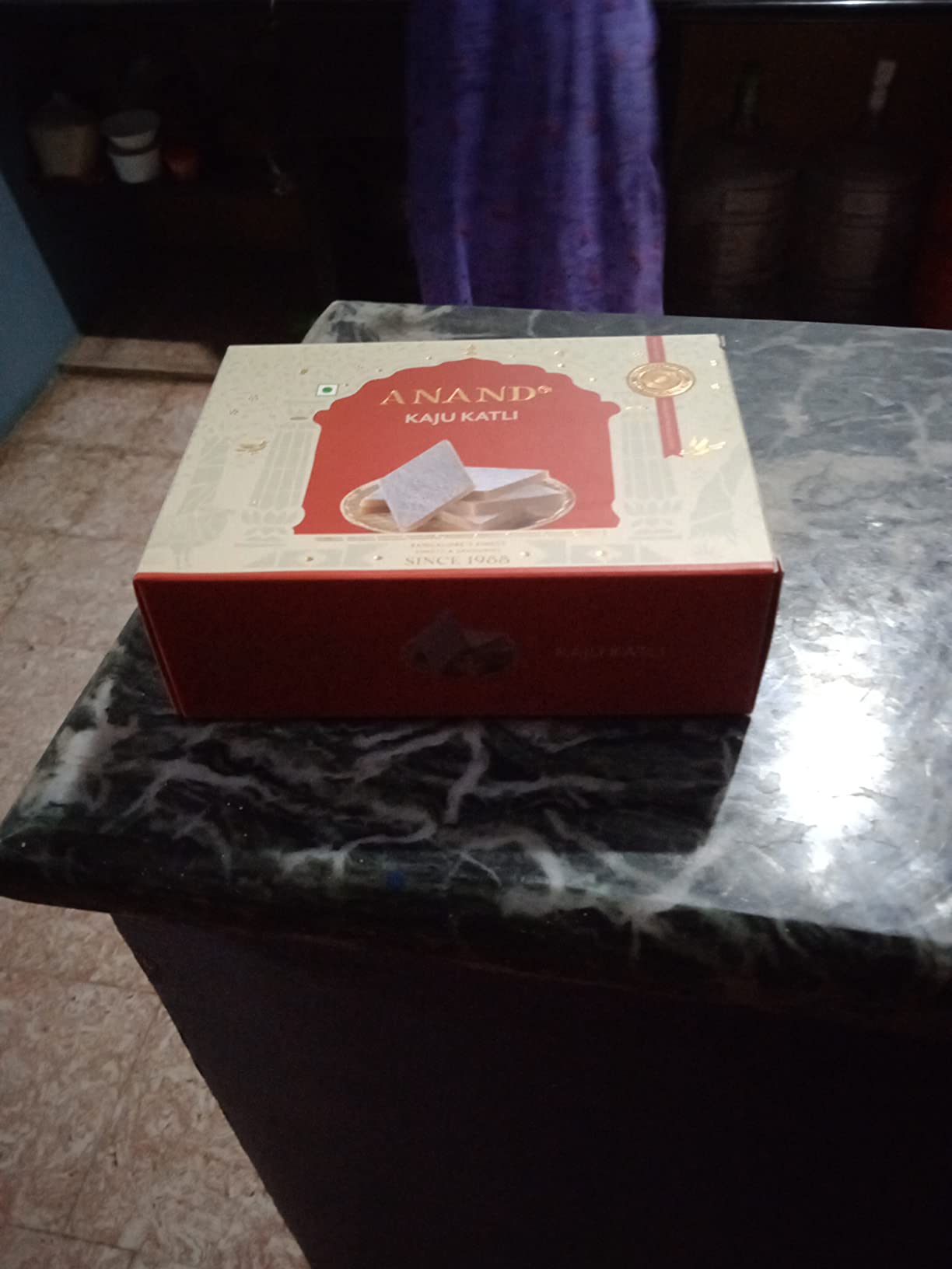 ANAND Diwali Sweets Gift box | Kaju Katli (250g) + Diya + Greeting card ...