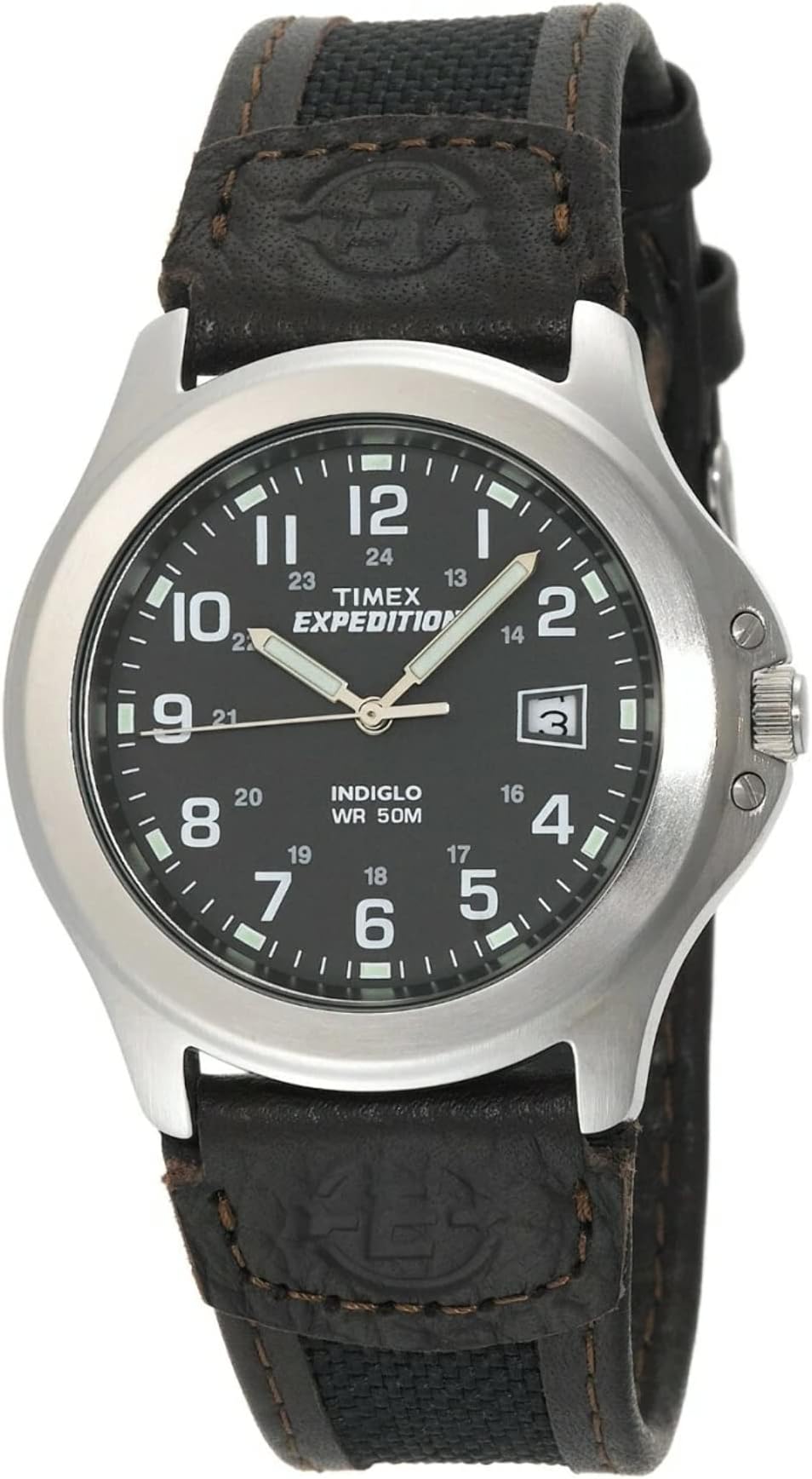 Amazon | Timex Men's T40091 Expedition Metal Field Black/Brown Nylon ...