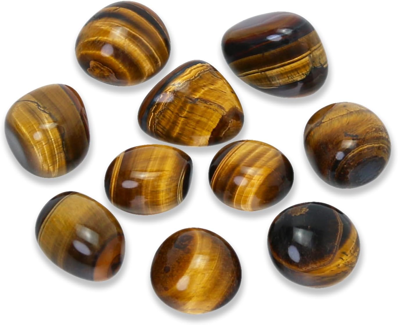 Amazon.com: Namzi Tumbled Polished Natural Tiger's Eye Stones for ...