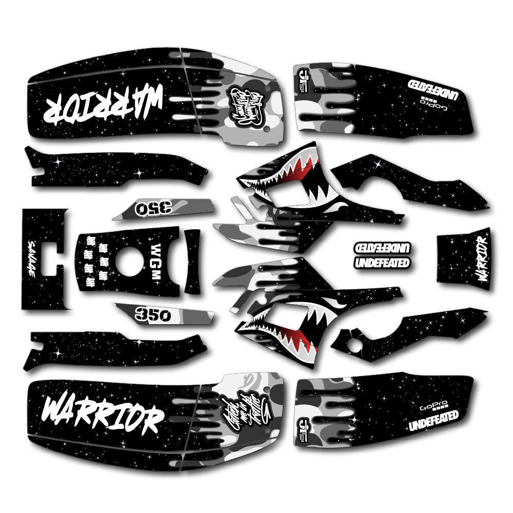 Amazon.com: Grey Savage Racing Graphic kit Compatible with Warrior 350 ...