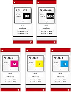 Amazon.com: PFI120 Pigment Ink Tank Bundle Cartridges Compatible for Canon PFI-120 PFI-120MBK ...