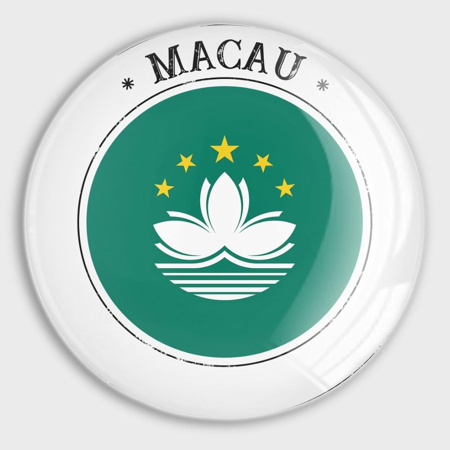 Amazon.com: ArogGeld Refrigerator Magnets Glass Magnets Macau Flag ...
