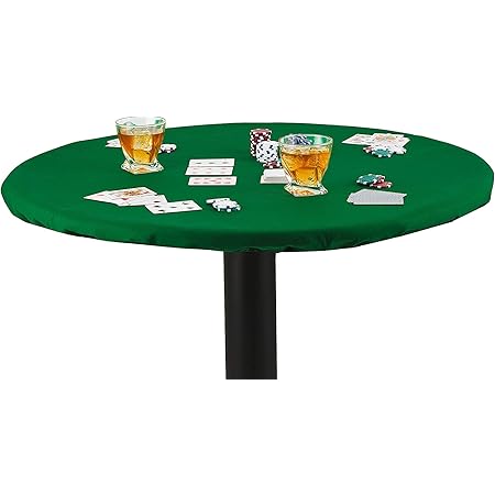 Amazon.com: Felt Card Table Game Cover Tablecloth Oval Poker Table ...