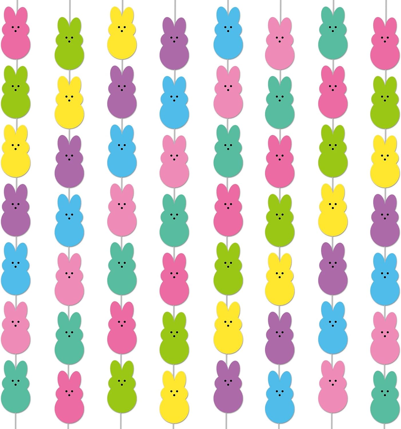 Amazon.com: 8 Packs Easter Bunny Garland Kit Happy Easter Party ...
