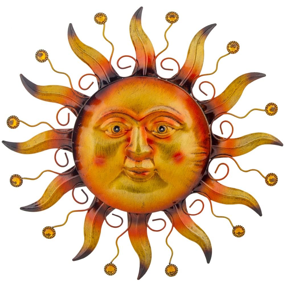 Snapklik.com : Metal Sun Wall Decor, 135” Indoor And Outdoor Wall Art ...