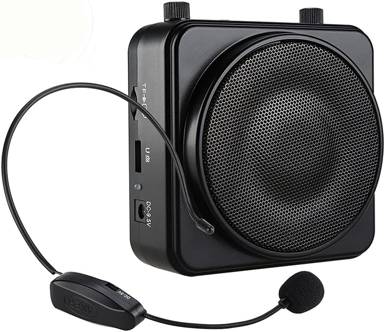 Amazon.com: HNJCHE Portable PA Voice Amplifier Headset Microphone ...