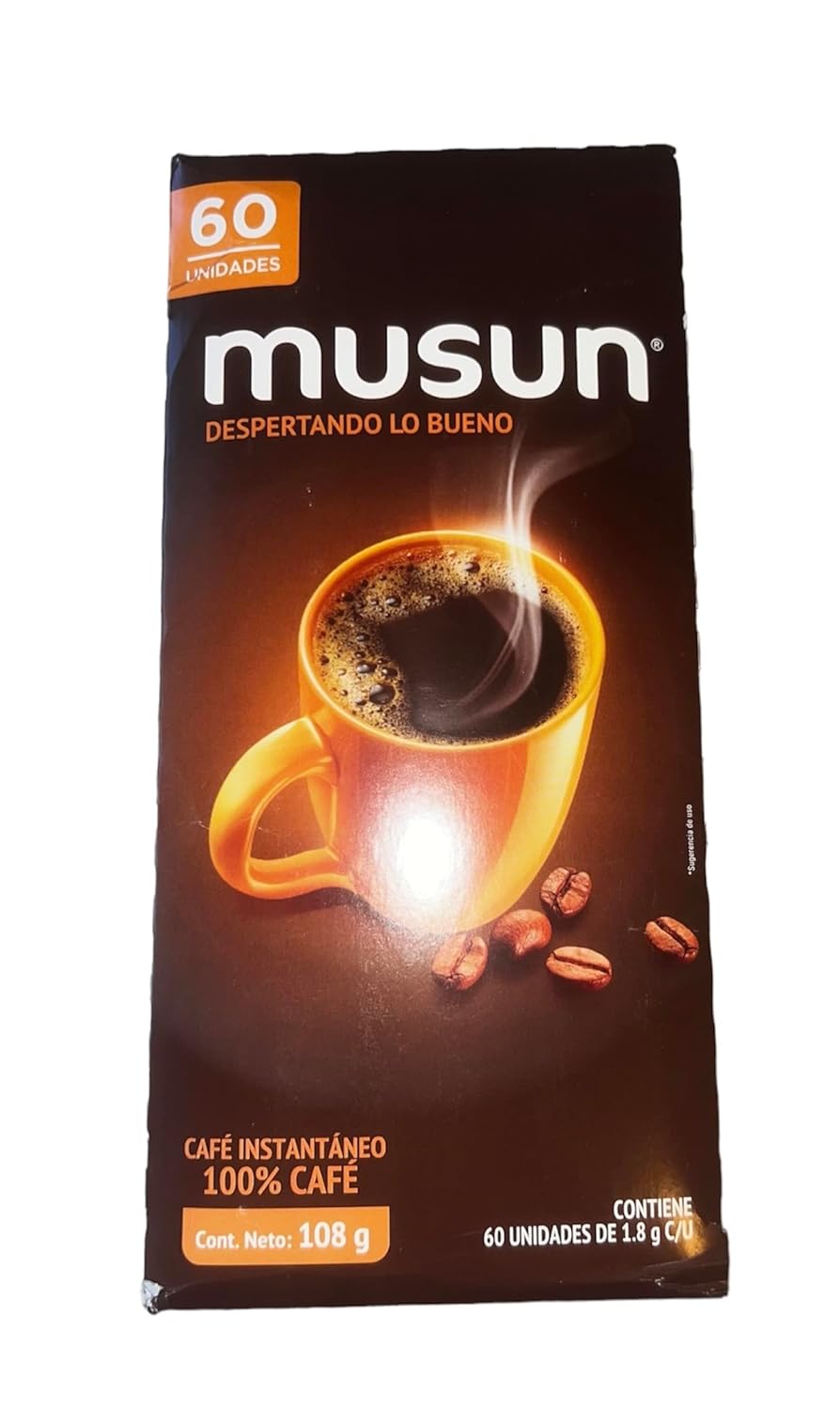 Amazon.com: Generic CAFE MUSUN INSTANTANEO 1 PACK DE 60 BOLSITAS ...