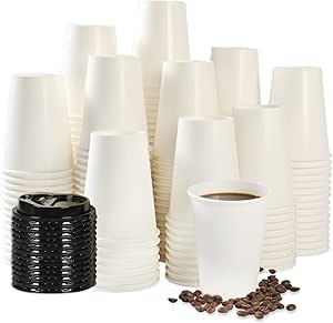 Amazon.com: Tamone 100 Pack 20oz Disposable Coffee Cups with Lids, Cold ...