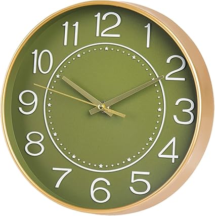 Amazon.com: HZDHCLH Small Wall Clocks Battery Operated,Silent Non ...