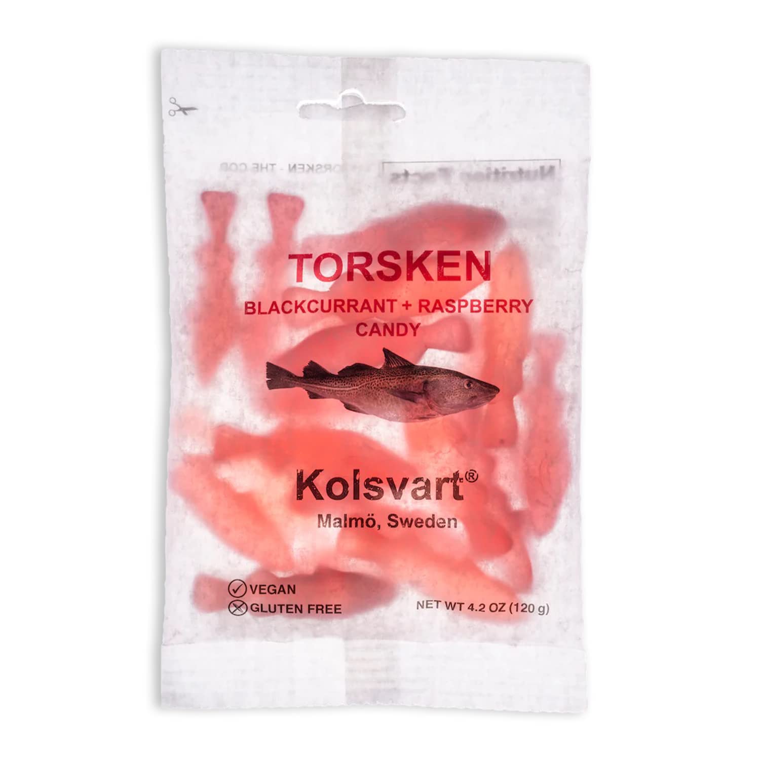 Amazon.com : Kolsvart, Candy Fish Blackcurrant + Raspberry Vegan Gluten ...