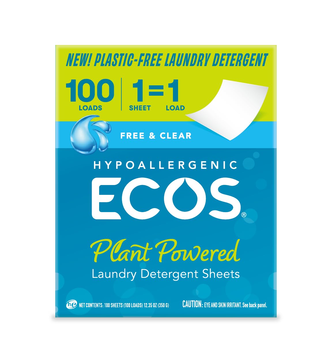 Amazon.com: ECOS Laundry Detergent Sheets Vegan, No Plastic Jug, No Mess & Liquid Free - Laundry ...