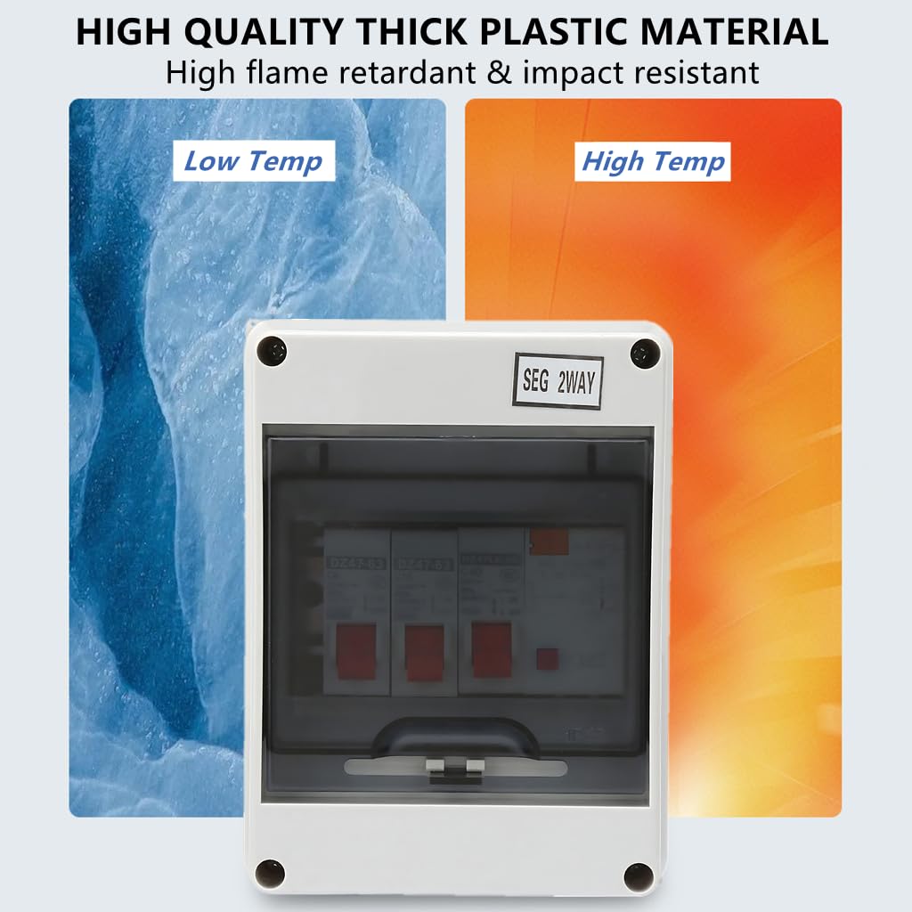 Consumer Unit 2 Way, IP65 Protection Garage Consumer Unit, Plastic ...