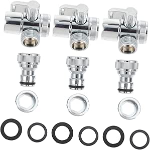KONTONTY 3pcs Water Inlet Adapter Washing Machine Faucet Diverter Sink ...