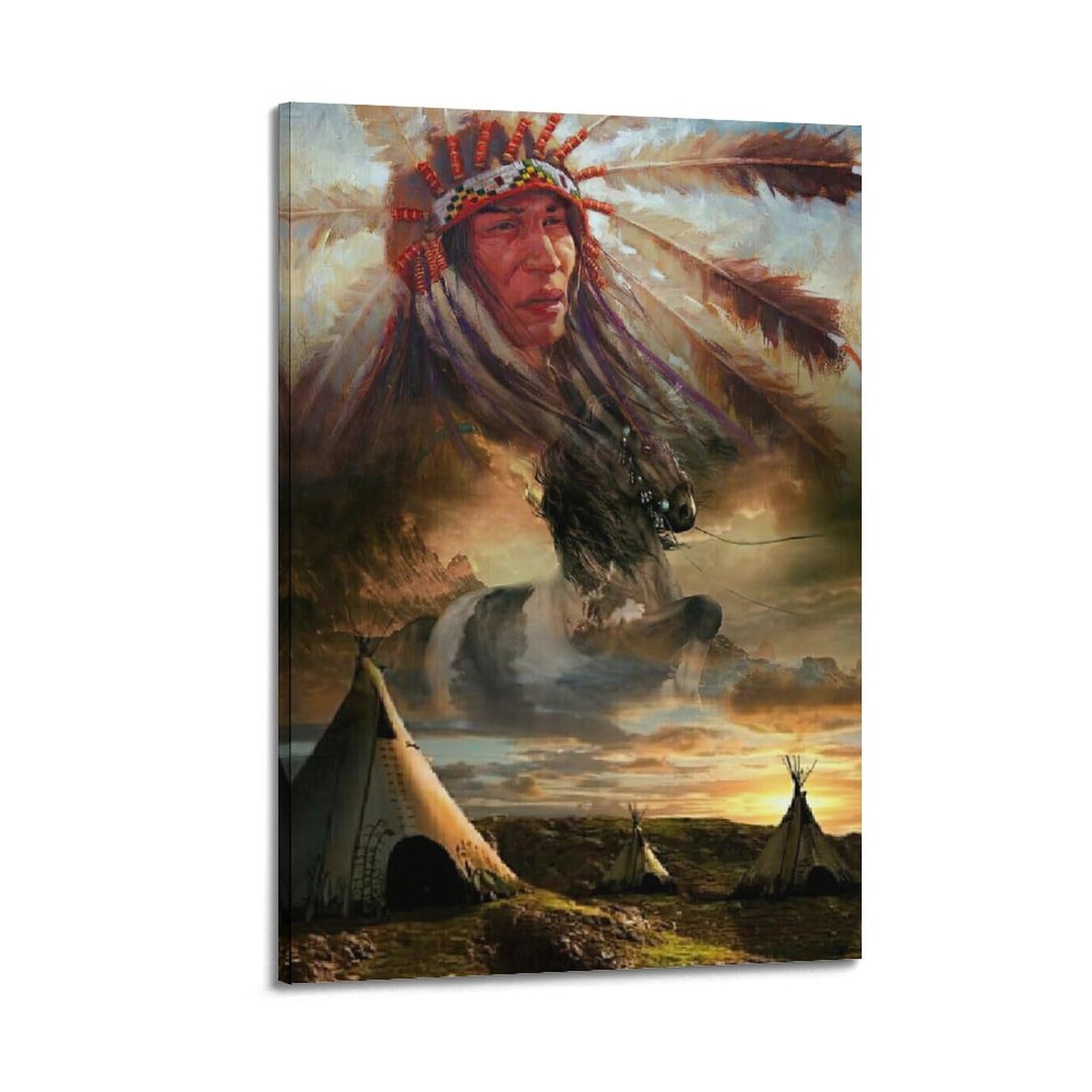 Detroit Red Wings Wall Art AABERIC Native American Wall Decor Native ...