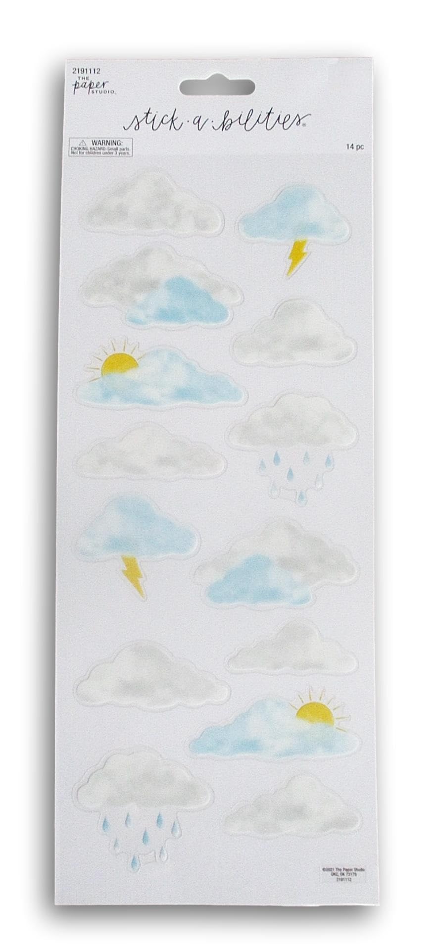 Amazon.com: Clouds Stickers - Rain and Thunderstorm Lightning Stickers ...
