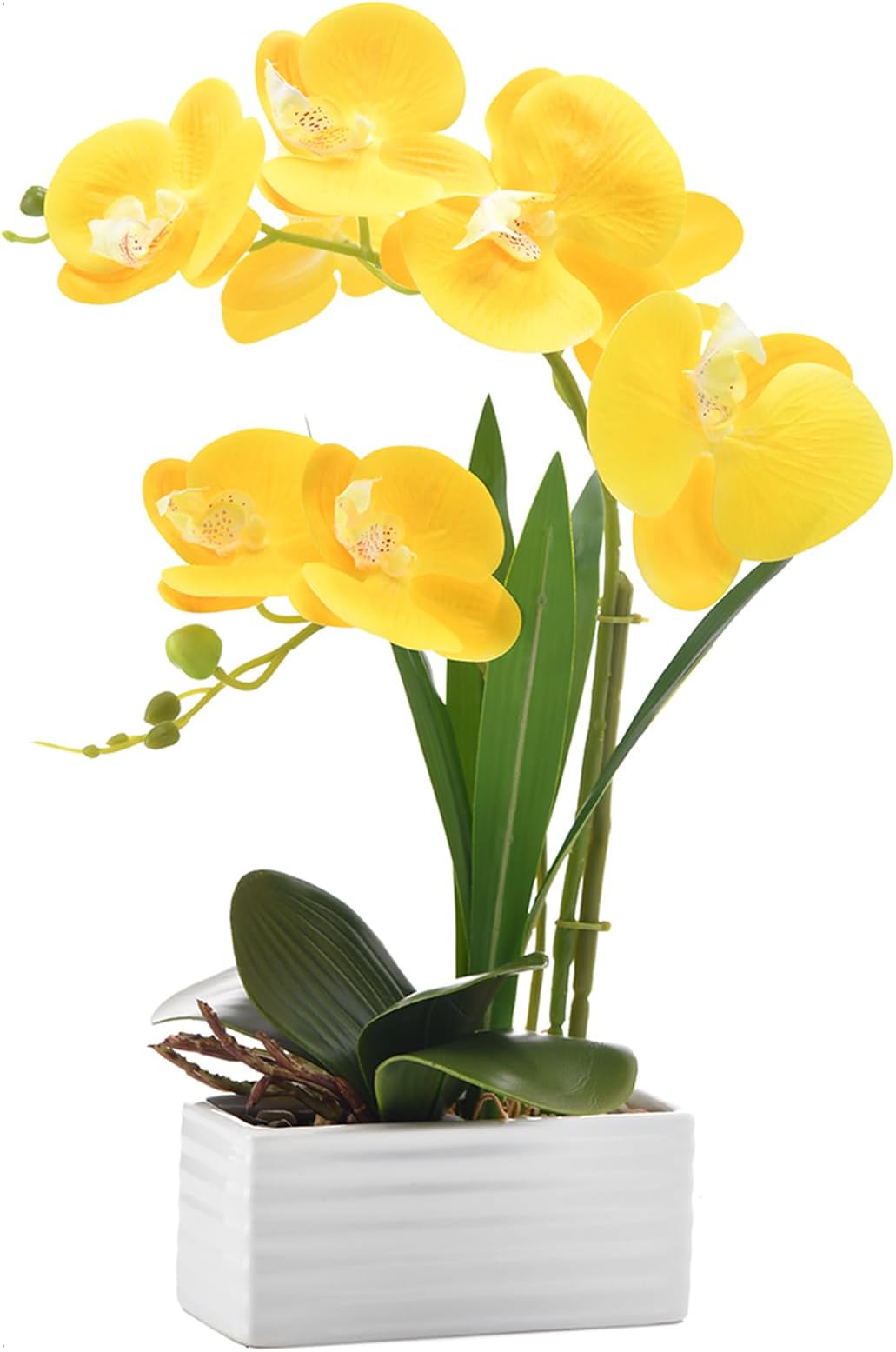 Amazon.com: YSZL Large Artificial Potted Orchid Plant, Silk Flower ...