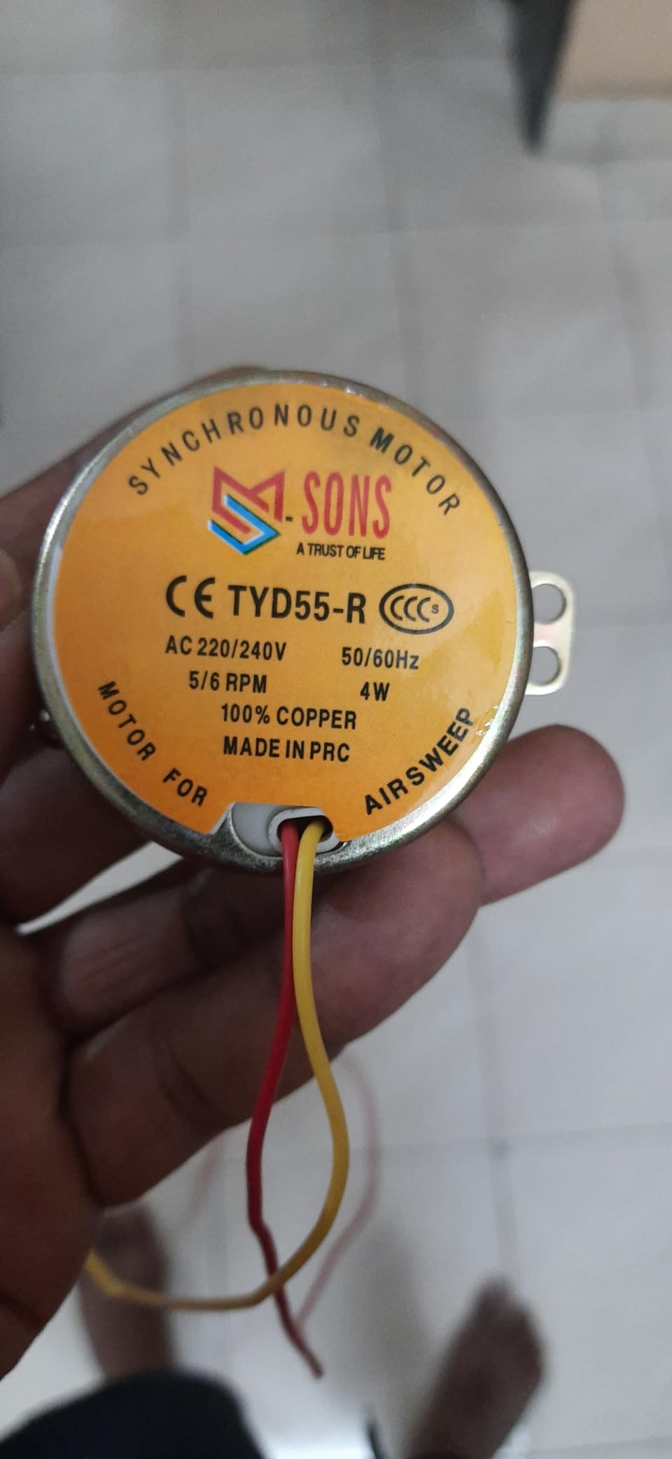 Electronic spices (Pack of 2) AC Swing Motor Gearedmotor for Air Cooler ...