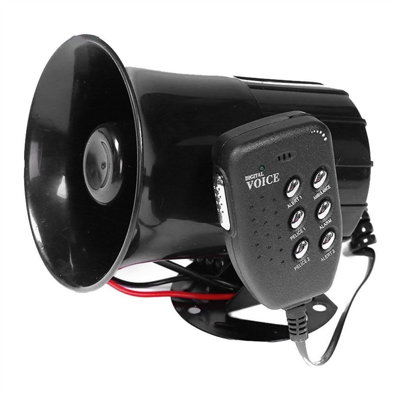 Amazon.com: Spot Car Warning Alarm Fire Siren Horn PA Speaker MIC ...