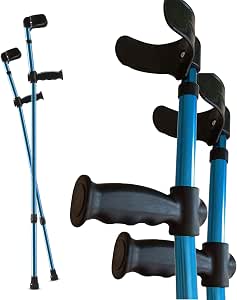 Amazon.com: Forearm Crutches for Adults (x2 Units), Blue Portable ...