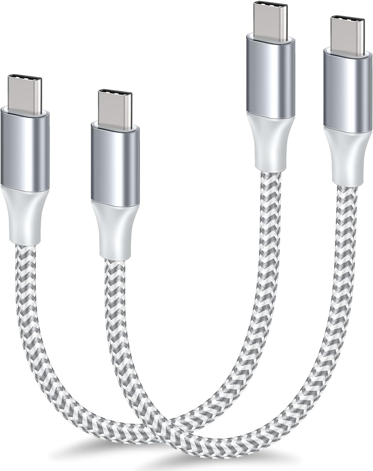 Amazon.com: USB C to USB C Cable, (1FT,2-Pack) Braided Short usbc Cable ...